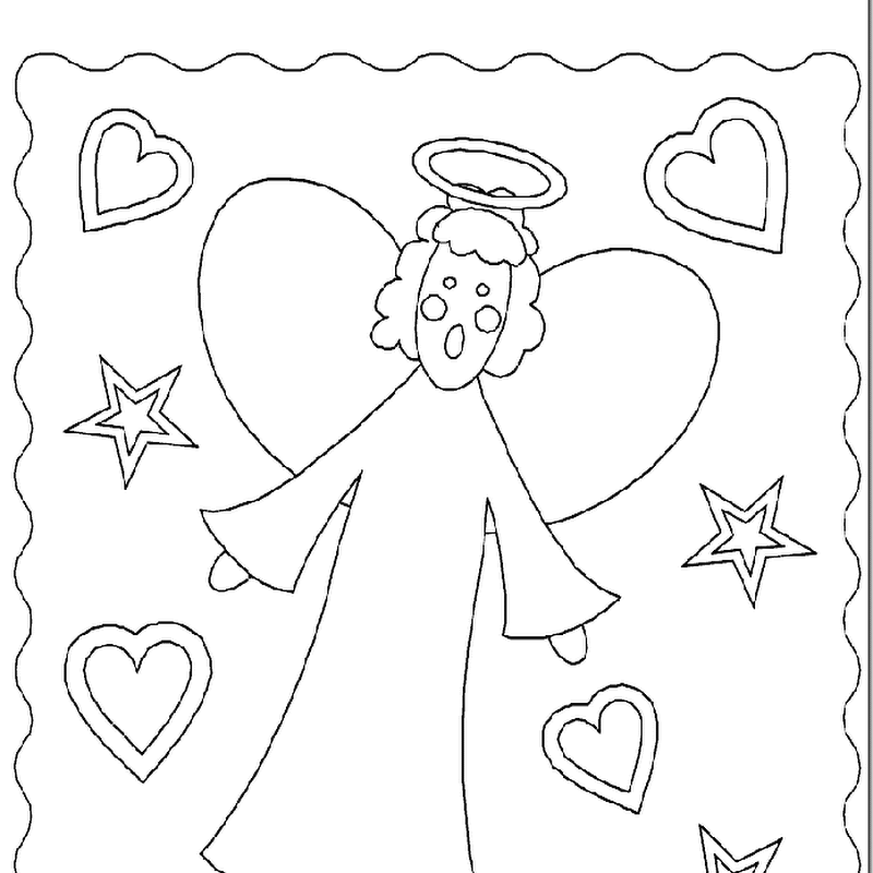 Dibujos para colorear de ángeles - Colorear dibujos infantiles